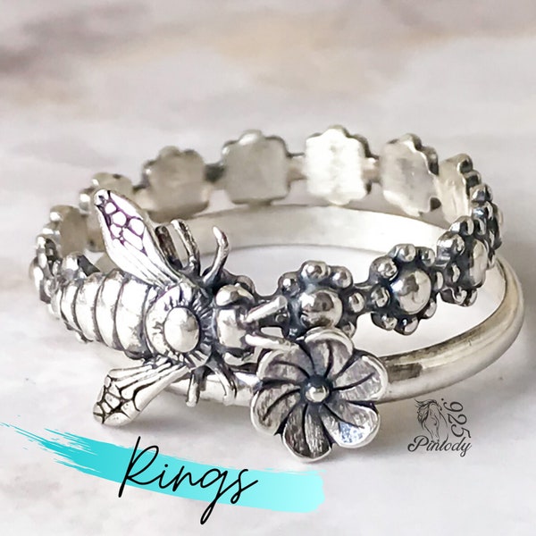 Silver Bee Ring - Etsy