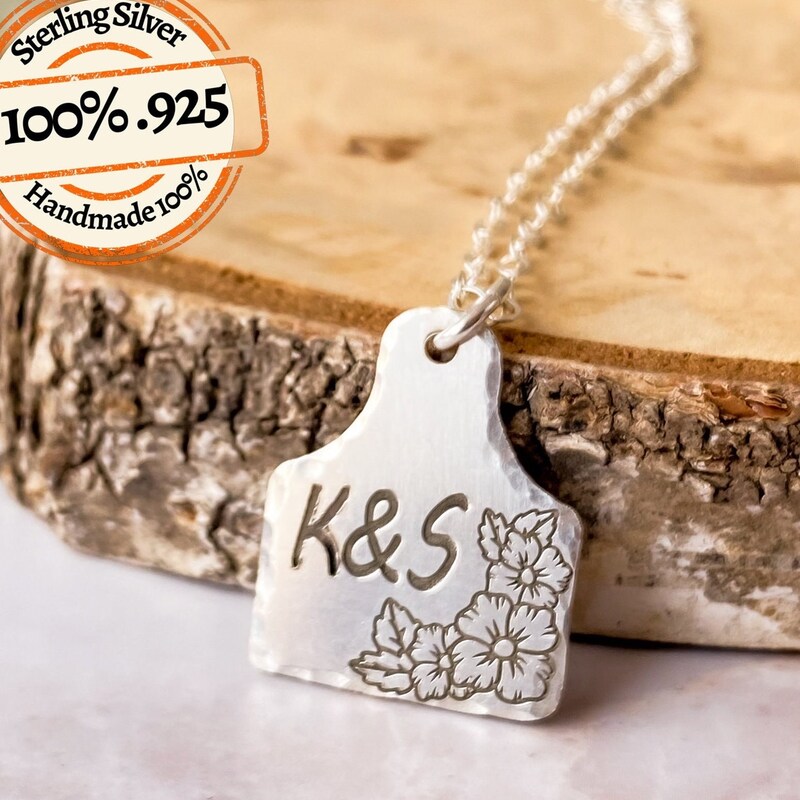Cow Tag Necklace - Etsy