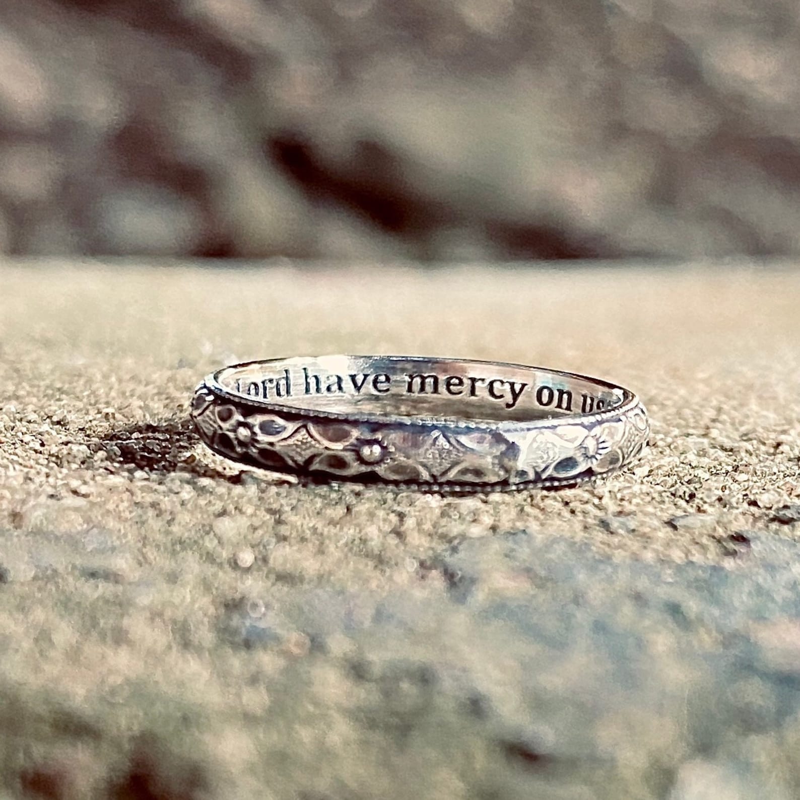 Personalized Ring Secret Message Ring Sterling Silver Ring Diamond ...
