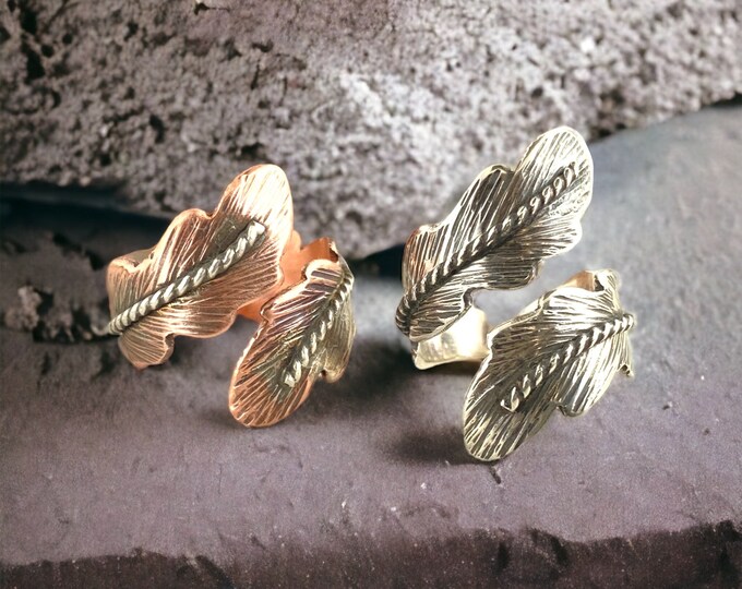 Feather Ring, Hipster Ring, Stack Ring, Stack Band, Sterling Silver ...