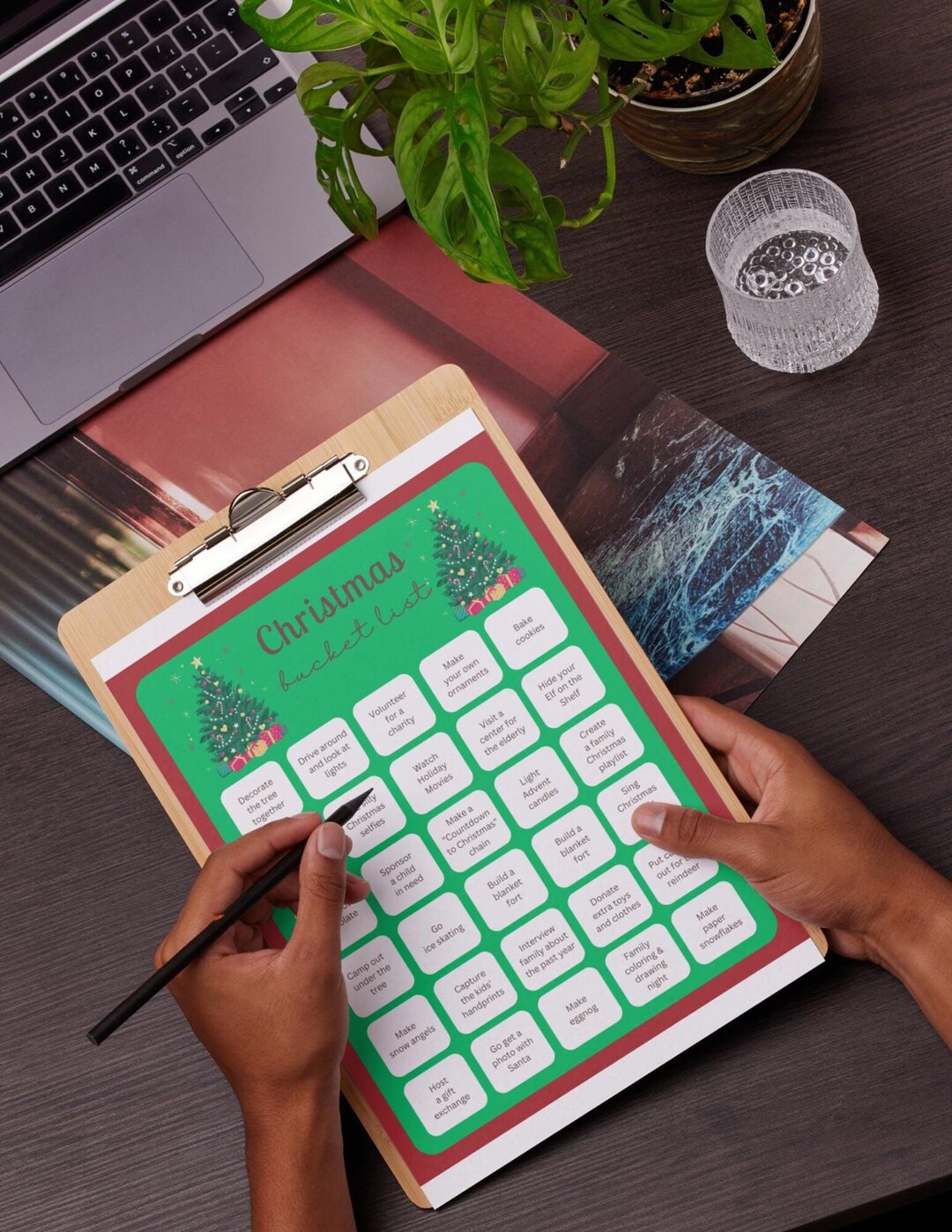 Christmas Bucket List tree 8.5 X 11 Laminated - Etsy