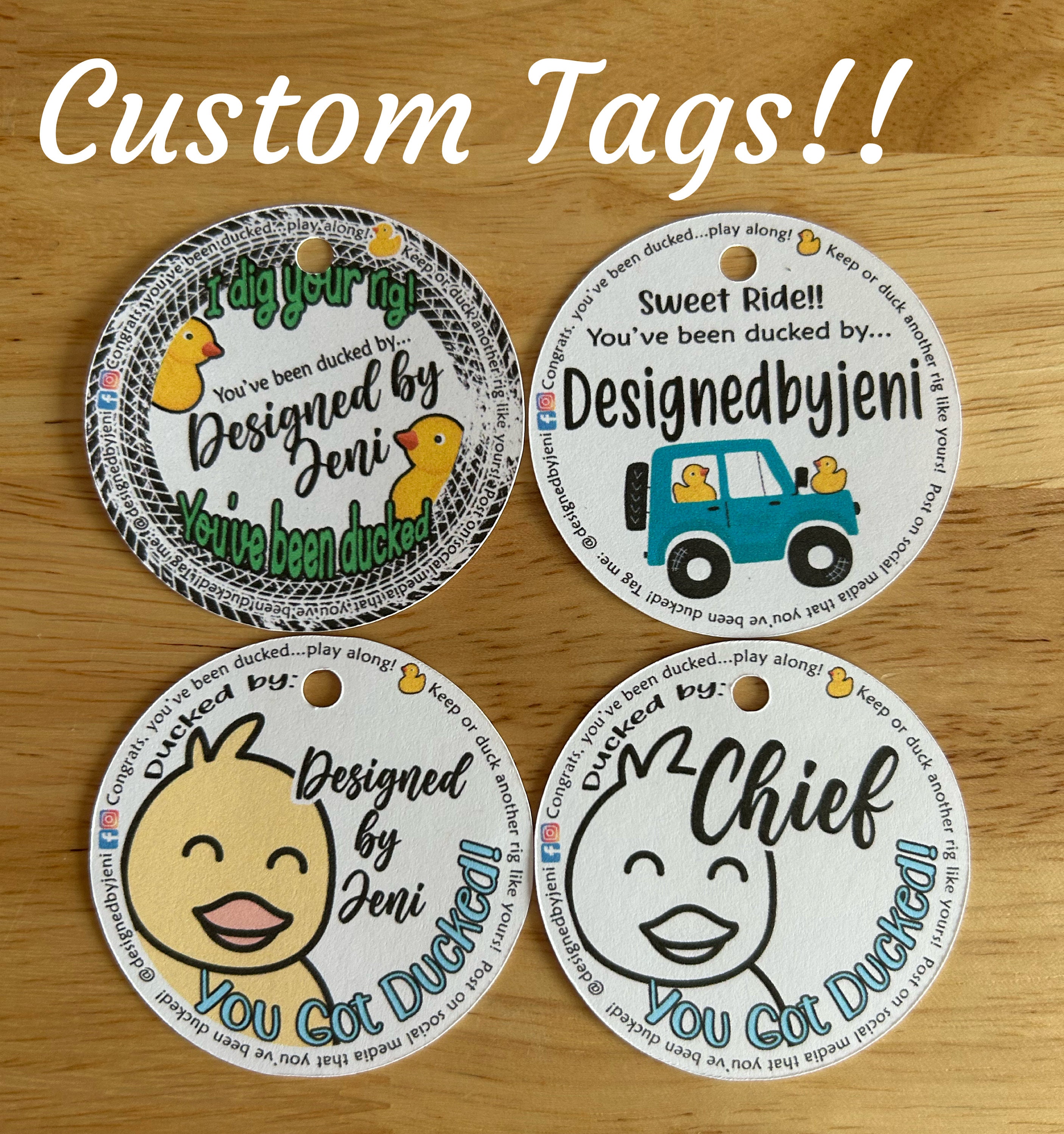 Ducking Tags/off-road Duck Tags/vehicle Ducking Tags - Etsy