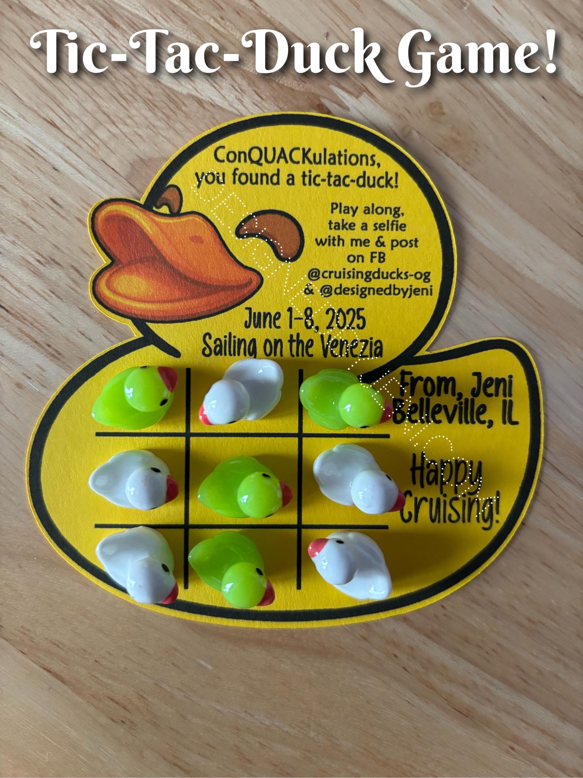 Cruising Duck Tic-tac-toe Game: Mini Resin Duck Markers - Etsy