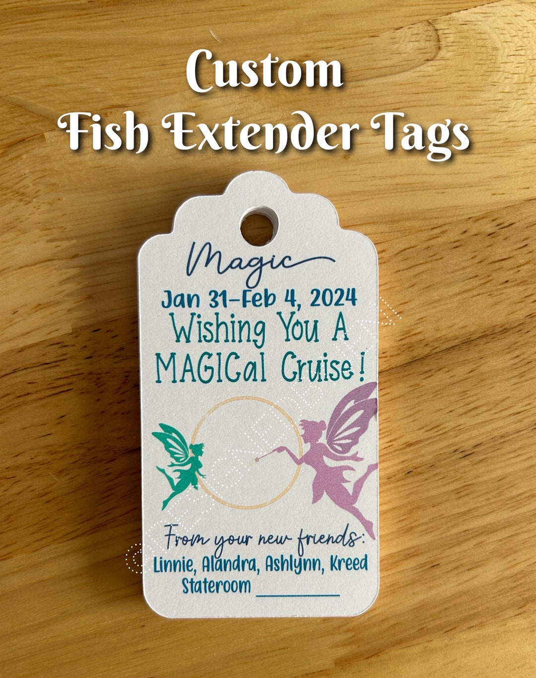 Fish Extender Tags/ Fish Extenders/ Cruise Fish Extenders/ Custom Gift ...