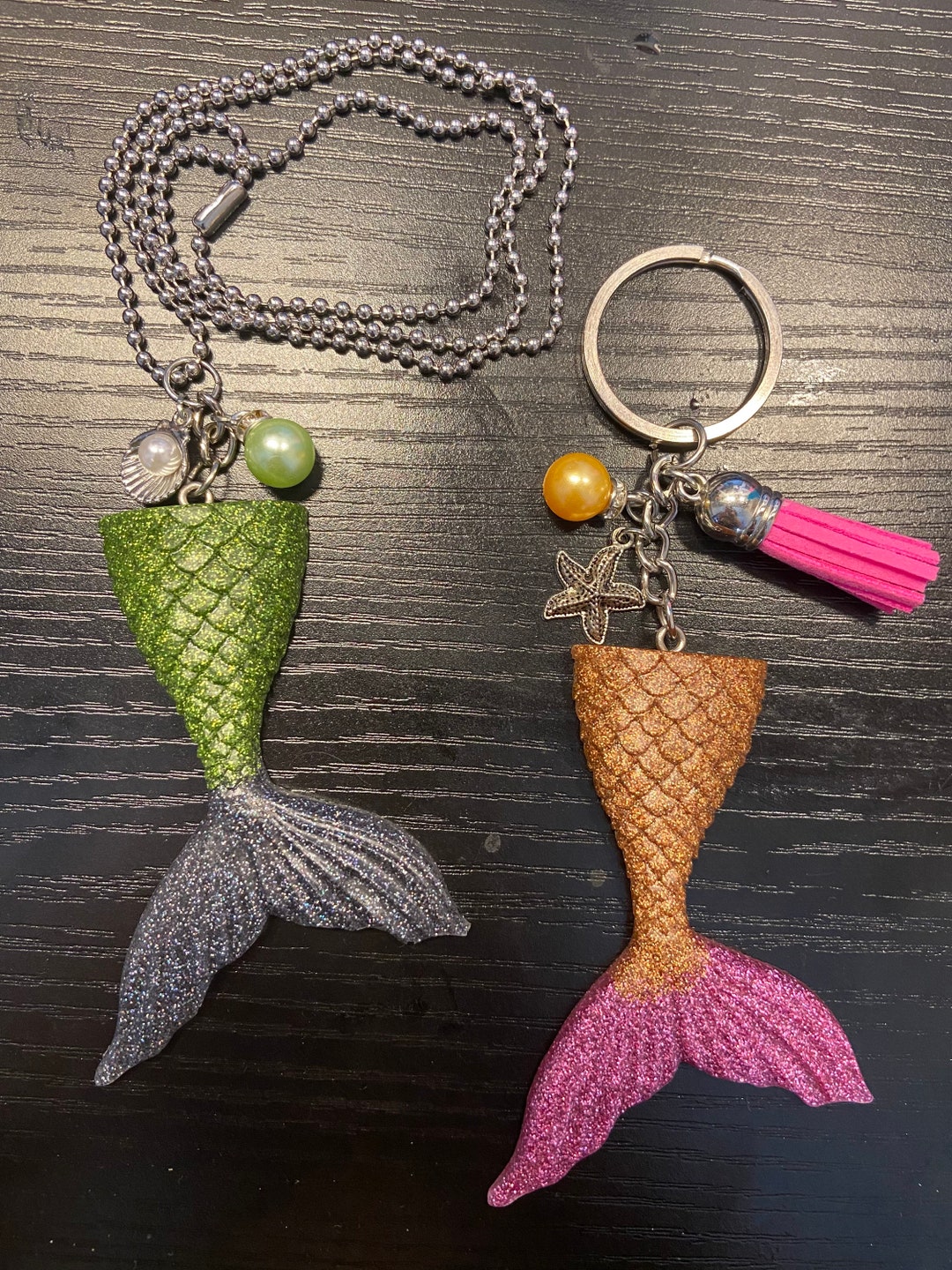 Mermaid Tail Keychain or Necklace/mermaid Dreams Keychain or - Etsy