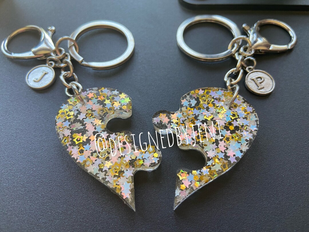 BFF Keychains for Two, BFF Keychain Set, Best Friends Keychain Puzzle ...