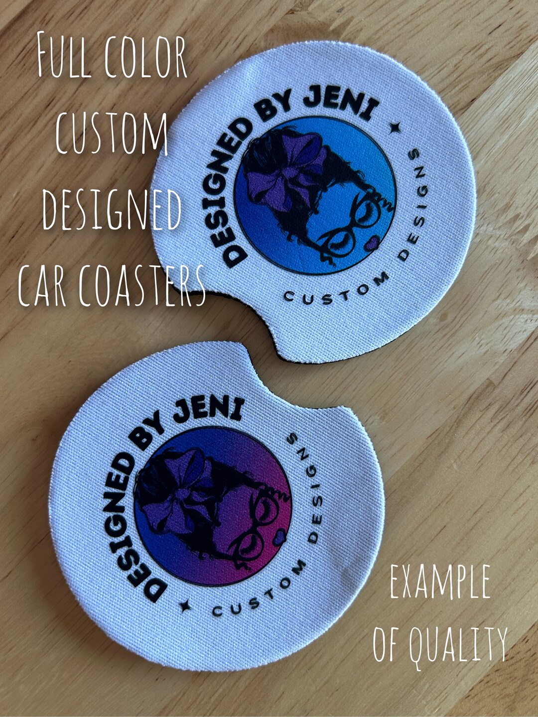 Custom Car Coasters/ Full Color Car Coasters - Etsy