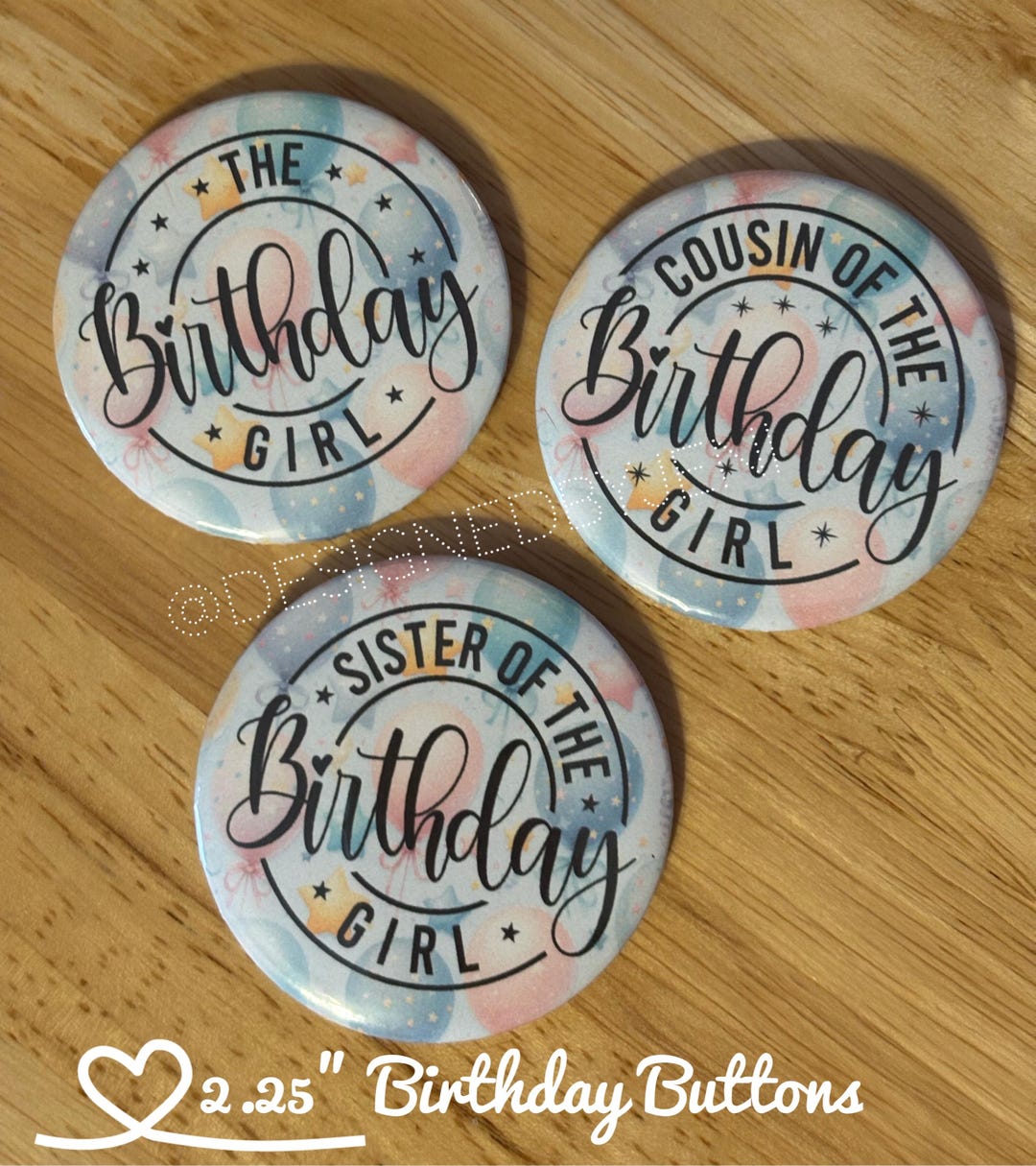 Birthday Buttons/ Birthday Button Set - Etsy