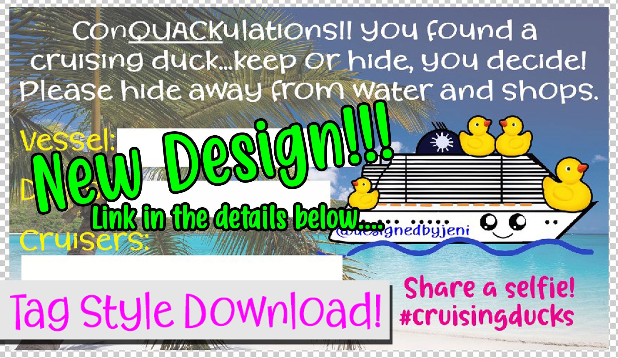 Personalized Cruising Duck Sticker/custom Sticker Download - Etsy Canada