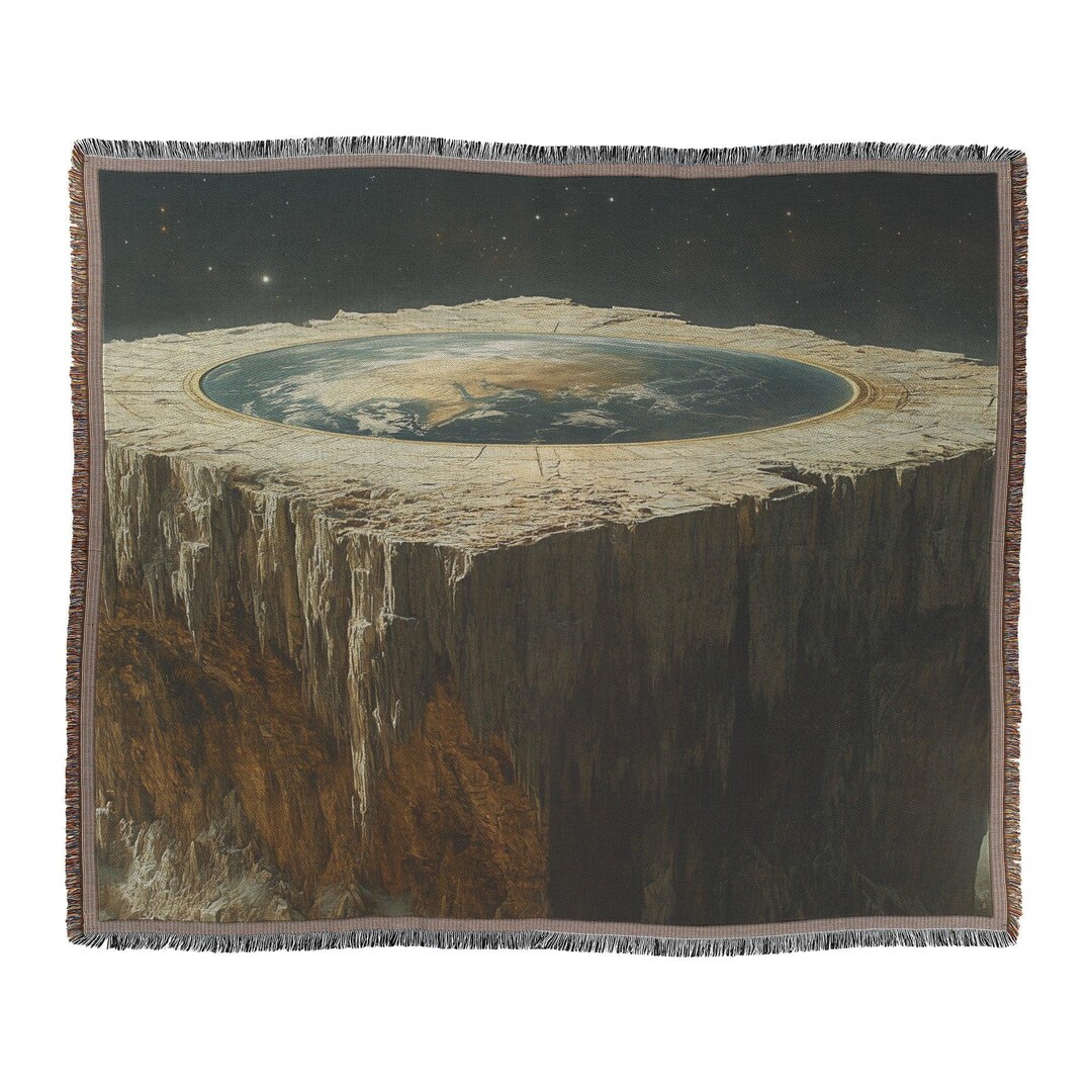 Flat Earth With Firmament on Massive Stone Structure and Starry Cosmos ...