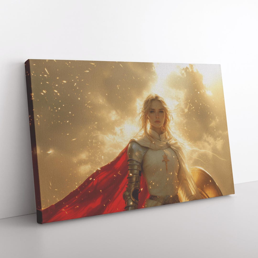 Blood Elf Paladin Canvas Art: Silver, Red Plate Armor, Golden Shield - Etsy