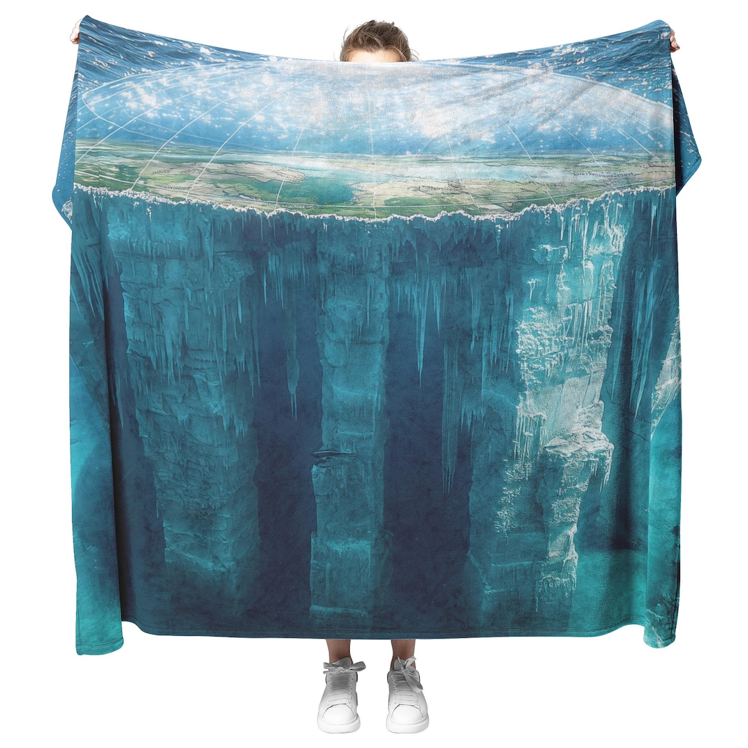 Biblical Flat Earth With Gleasons Map Ice Wall Glowing Dome and Stone ...