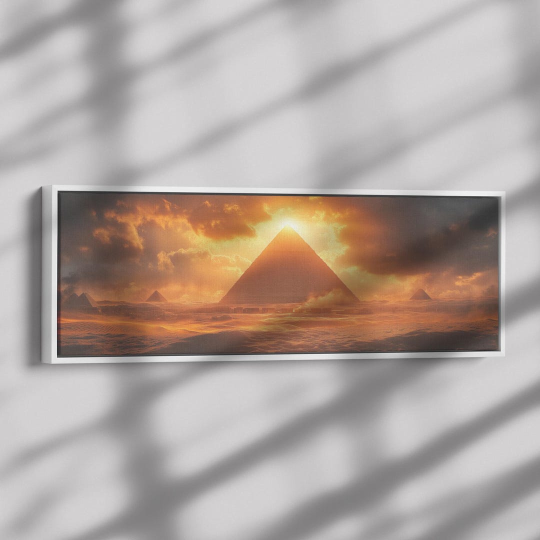 Great Pyramid of Giza Golden Desert Sunset Soft Shadows Sand Dunes ...