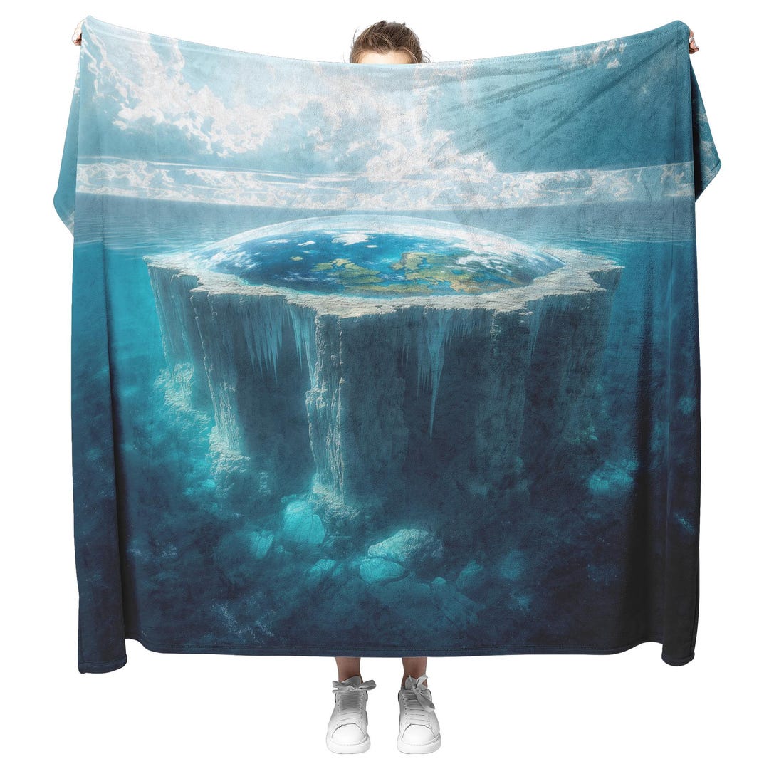 Biblical Flat Earth With Gleasons Map Ice Wall Glowing Dome and Stone ...