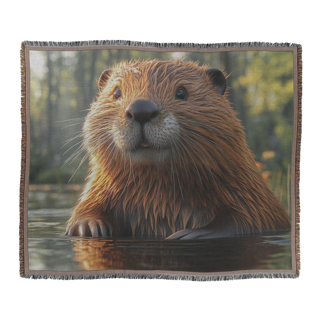 Playful Beaver Christian Throw Blanket Cozy Woven Kids Comfort Blanket ...