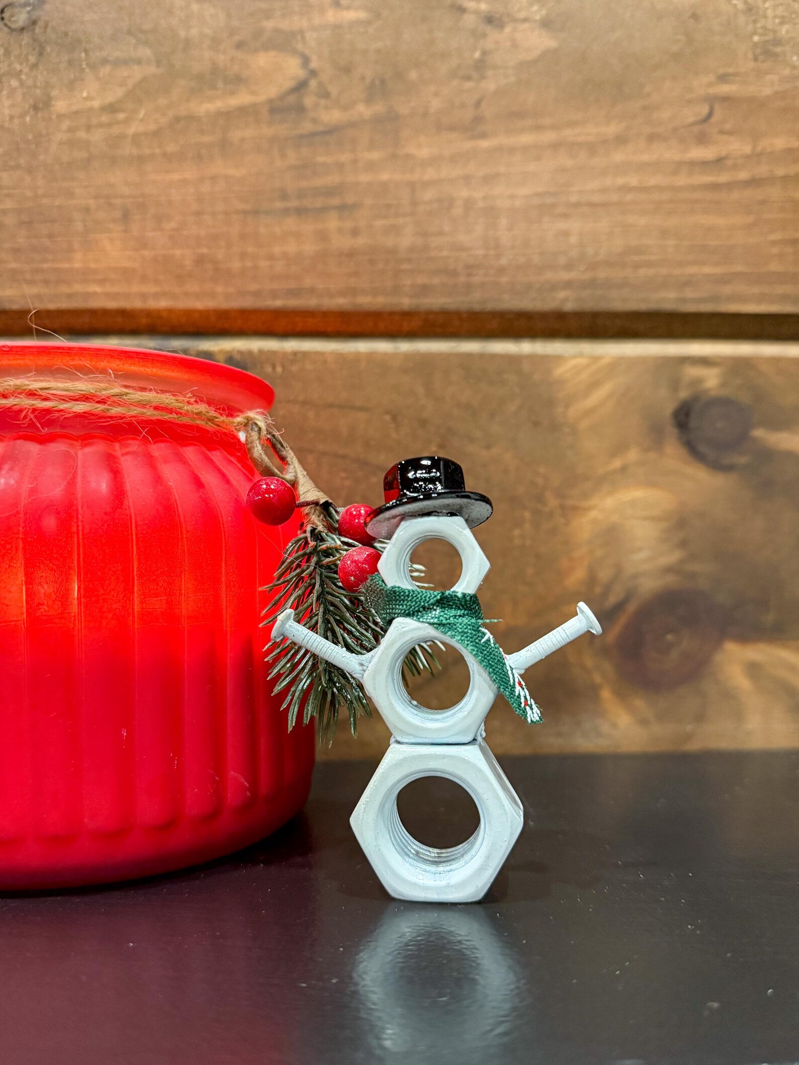 Welded Nut & Bolt Snowman Family | Rustic Christmas Decor - Etsy