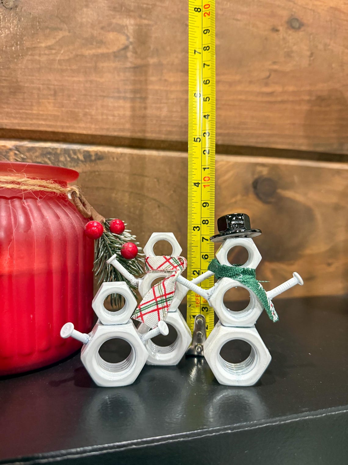 Welded Nut & Bolt Snowman Family | Rustic Christmas Decor - Etsy