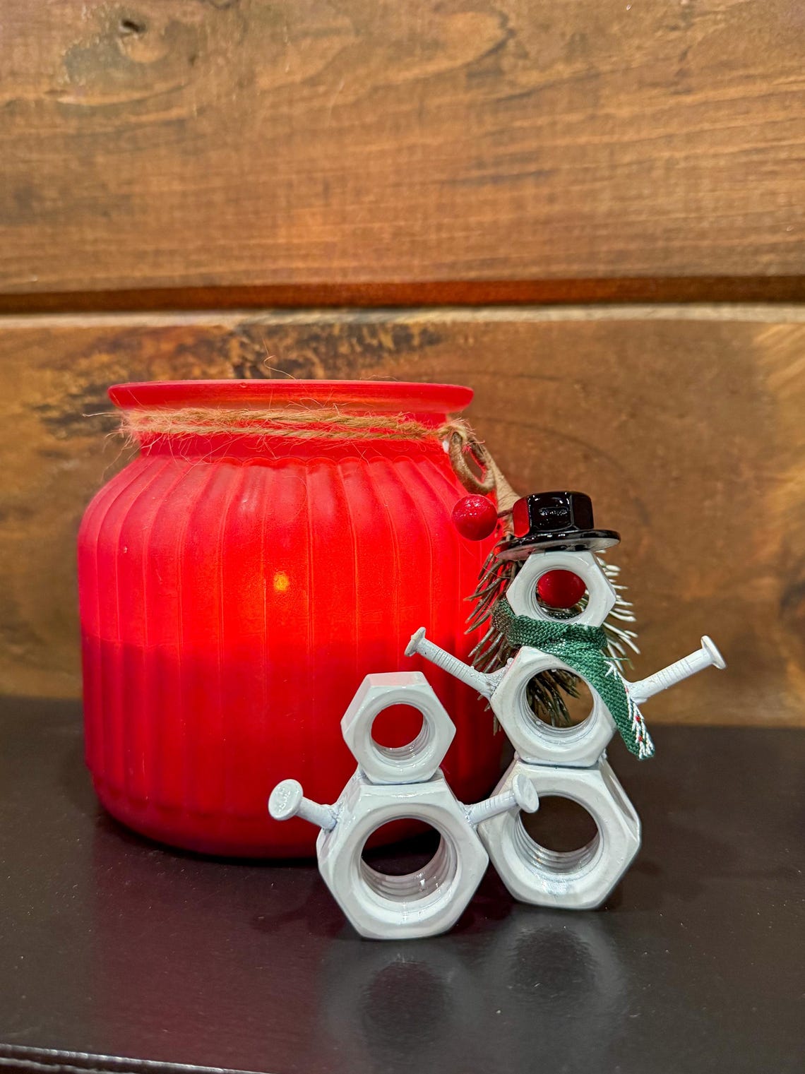 Welded Nut & Bolt Snowman Family | Rustic Christmas Decor - Etsy