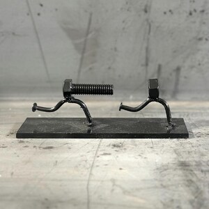 Handmade Bolt Chasing Nut Sculpture - Upcycled Welded Metal Art - Etsy