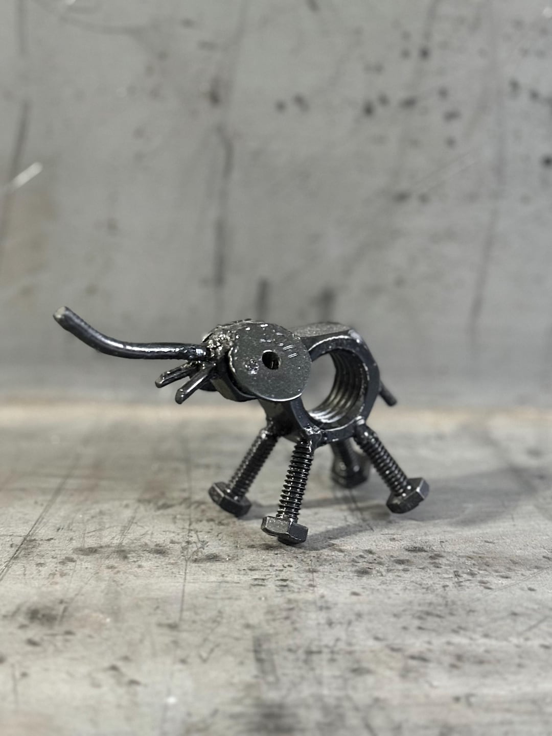Handmade Nuts & Bolts Elephant Sculpture - Upcycled Welded Metal Art - Etsy