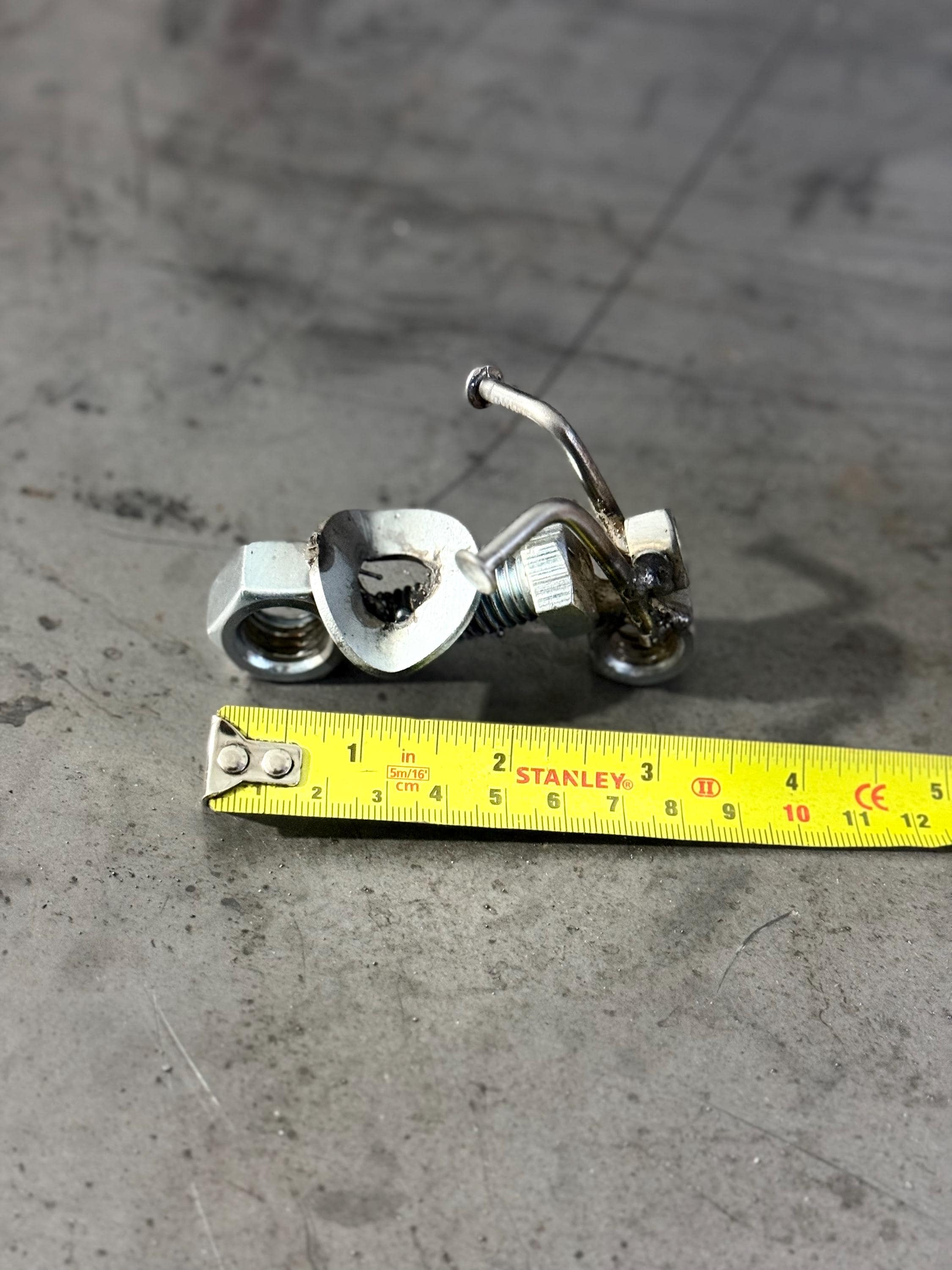 Handmade Nuts & Bolts Motorcycle Sculpture - Upcycled Welded Metal Art ...