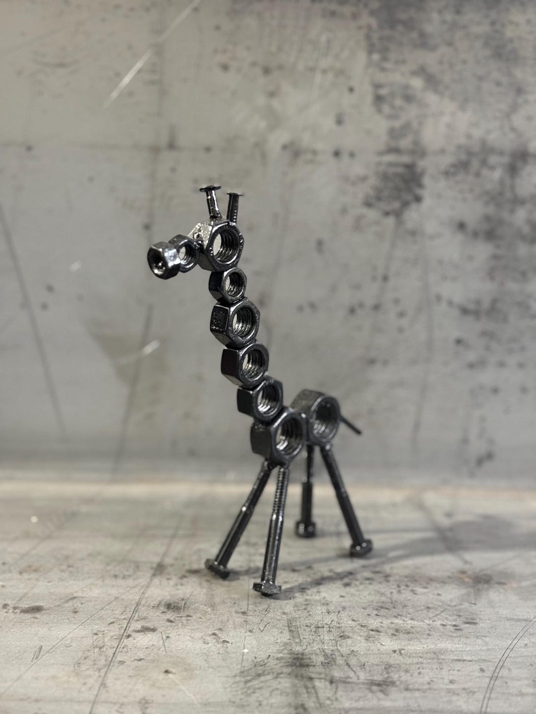 Handmade Nuts & Bolts Giraffe Sculpture - Upcycled Welded Metal Art - Etsy