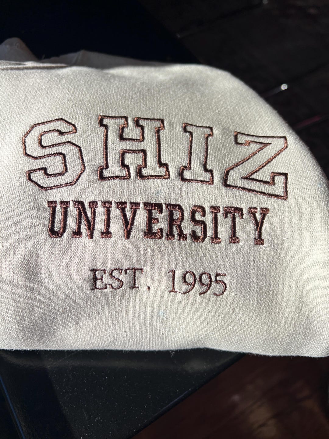 Embroidered Shiz U Sweatshirt, Vintage Shiz, for Good Sweater - Etsy