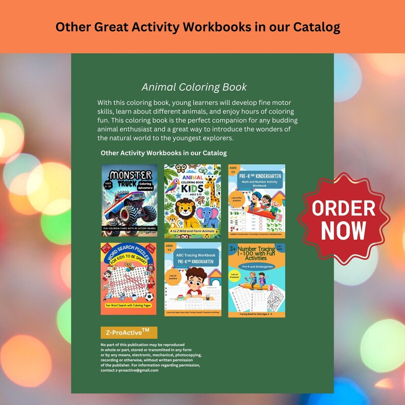 A to Z Animal Coloring Book for Kids. Wild and Farm Animals - Etsy