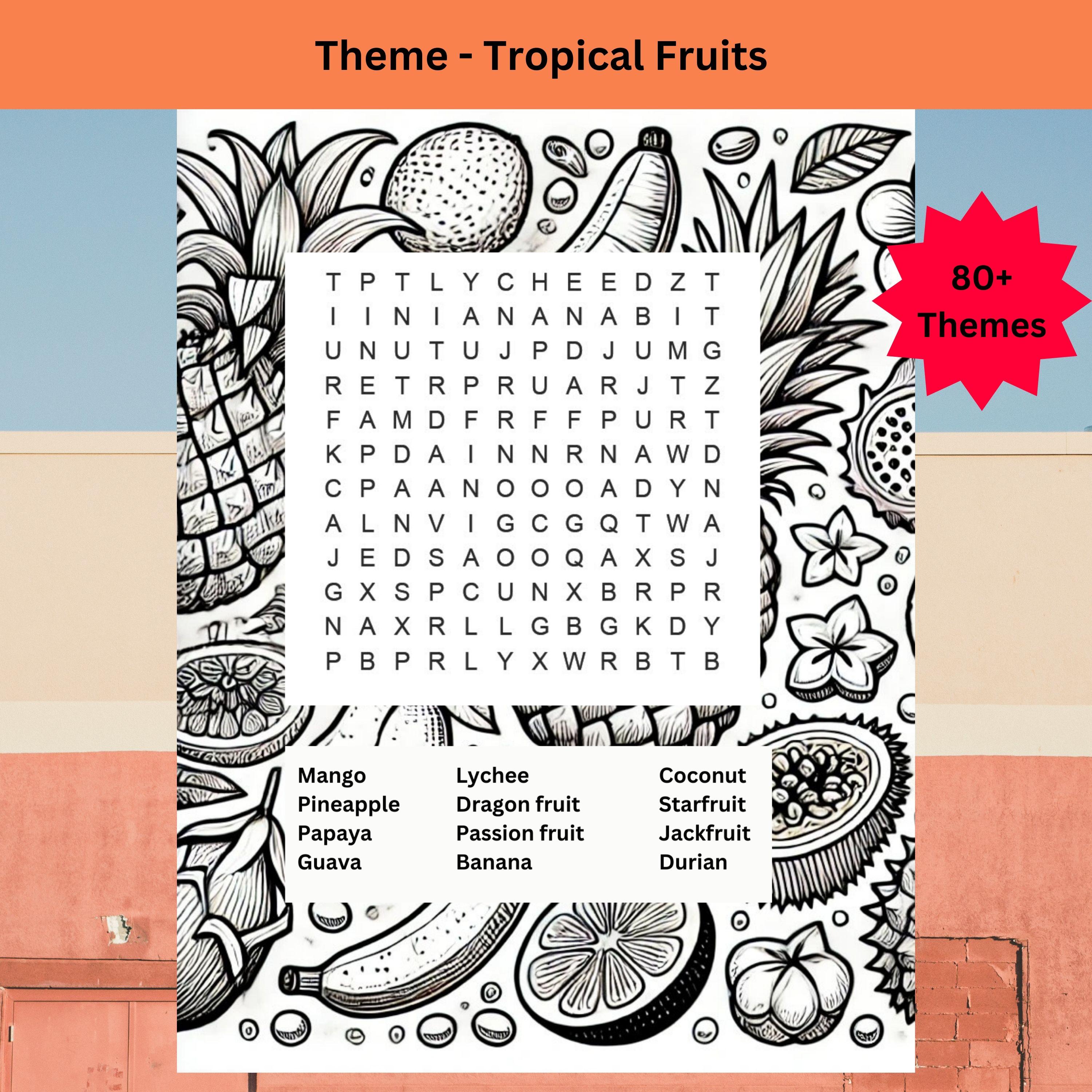 Word Search Puzzle Book With Coloring Pages: 1000+ Words of Fun and ...