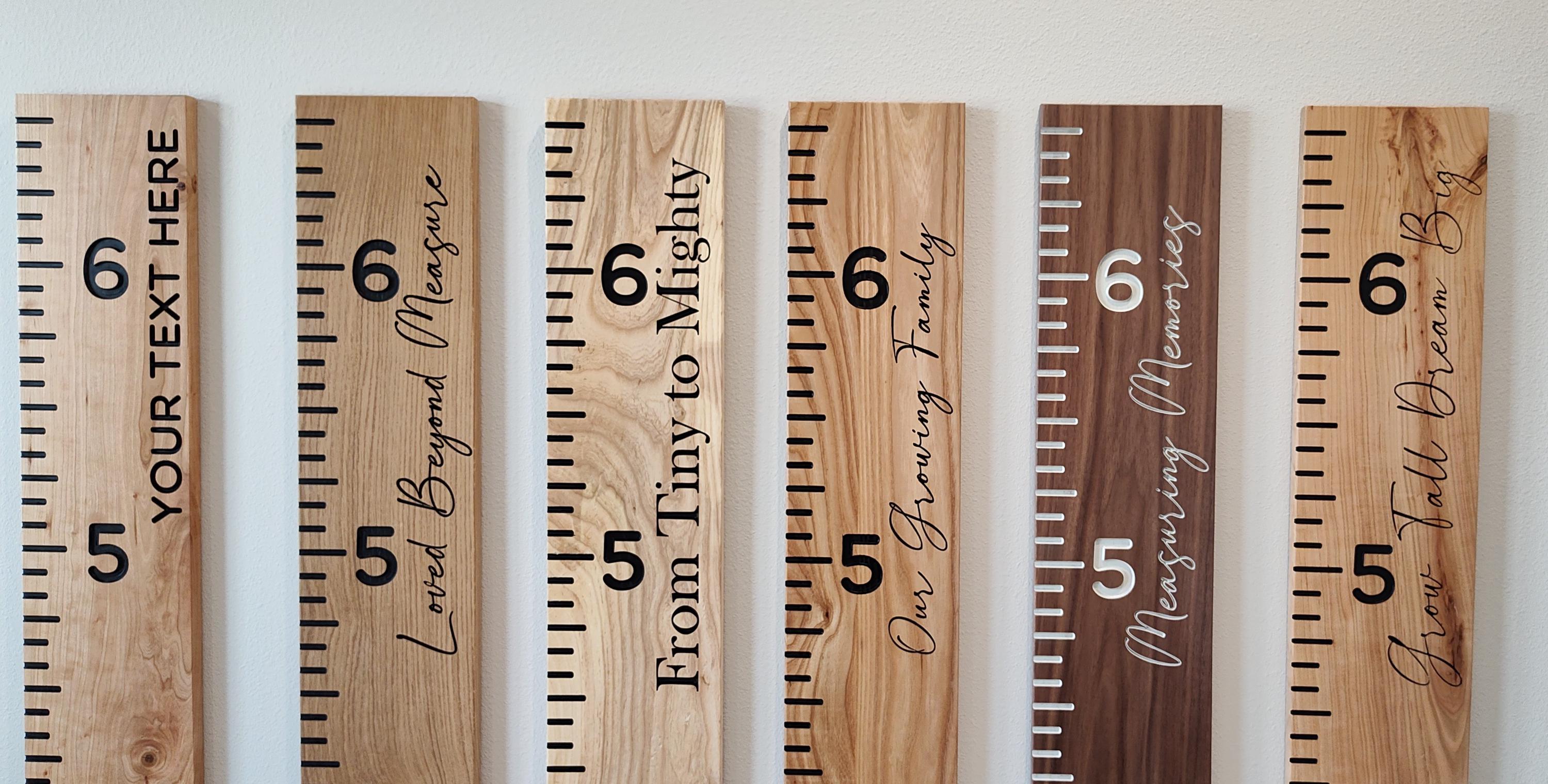 Solid Wood Family Growth Chart Ruler. Baby Shower, or First Birthday ...