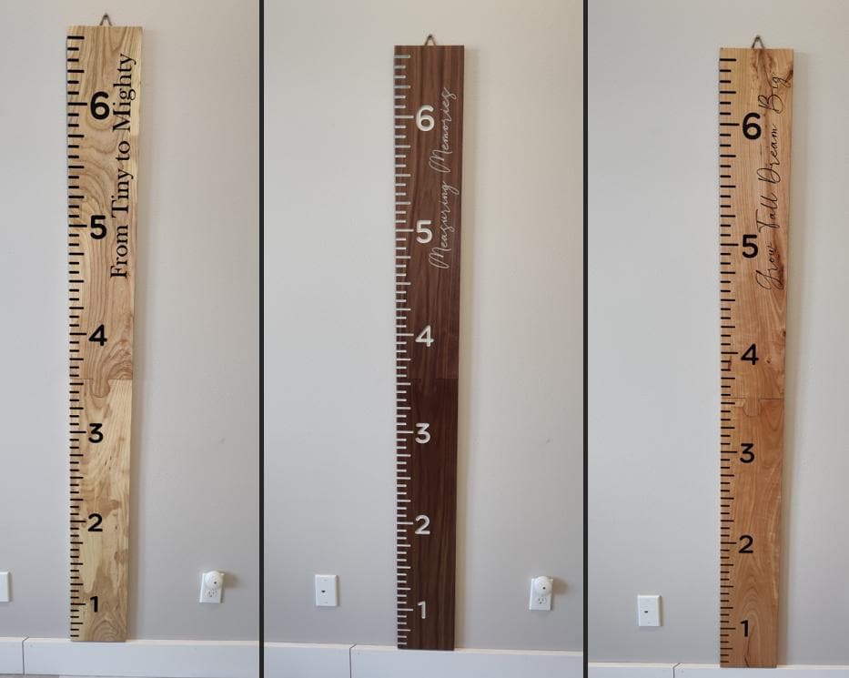 Solid Wood Family Growth Chart Ruler. Baby Shower, or First Birthday ...