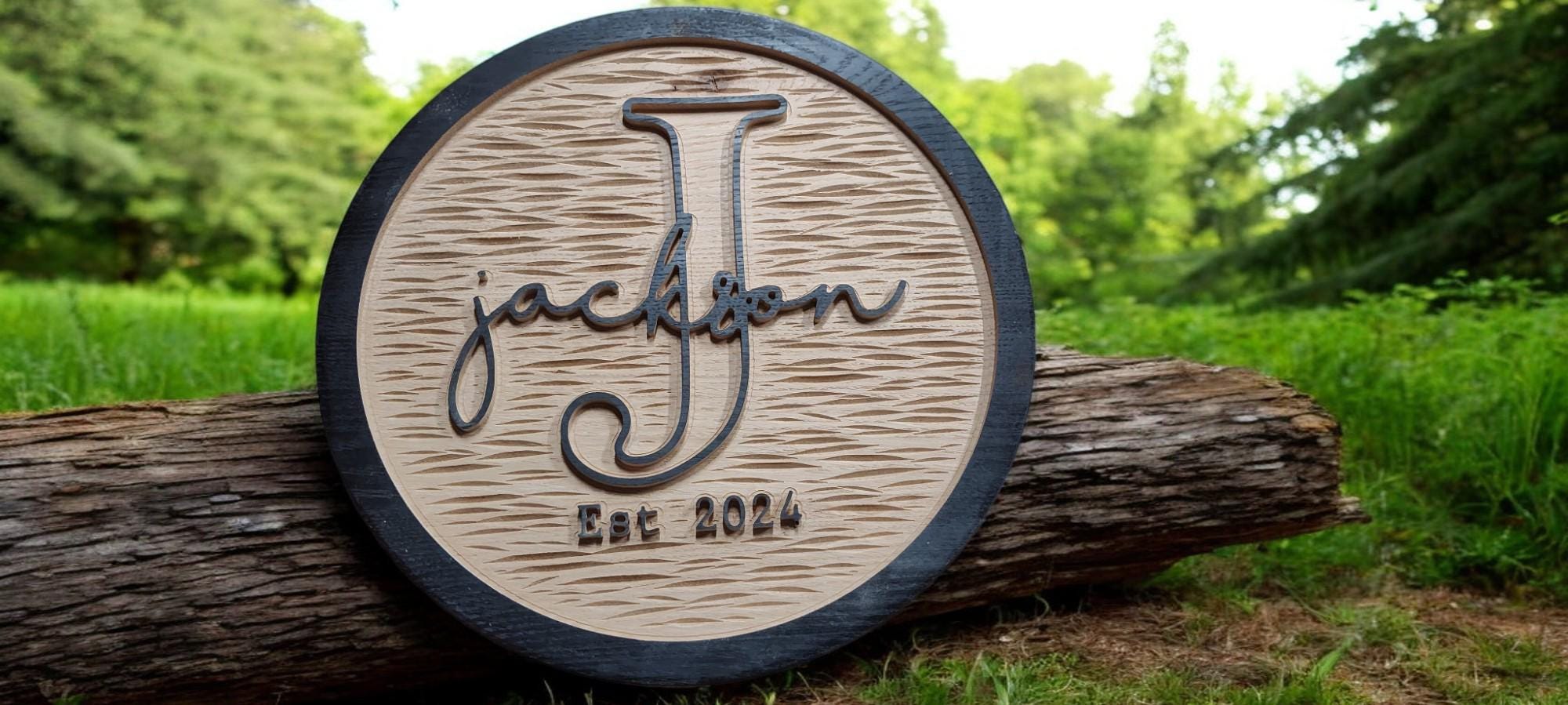 Custom Carved Monogram Round Sign, Wedding Gift, Personalized House ...