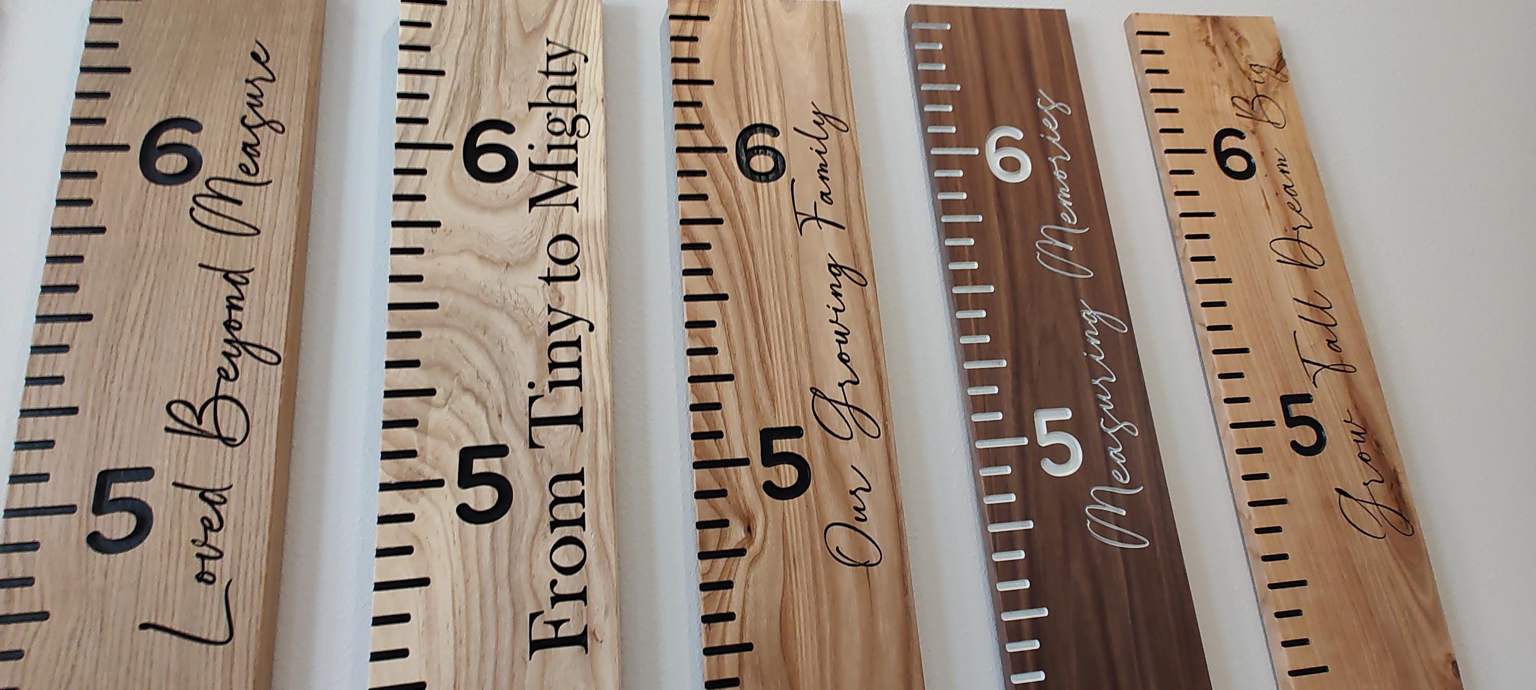 Solid Wood Family Growth Chart Ruler. Baby Shower, or First Birthday ...