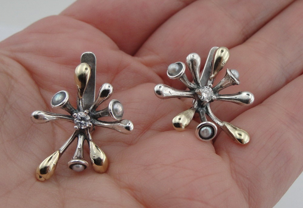 925 Silver Pearl Jewelry Set Pearl Pendant and Pearl | Etsy