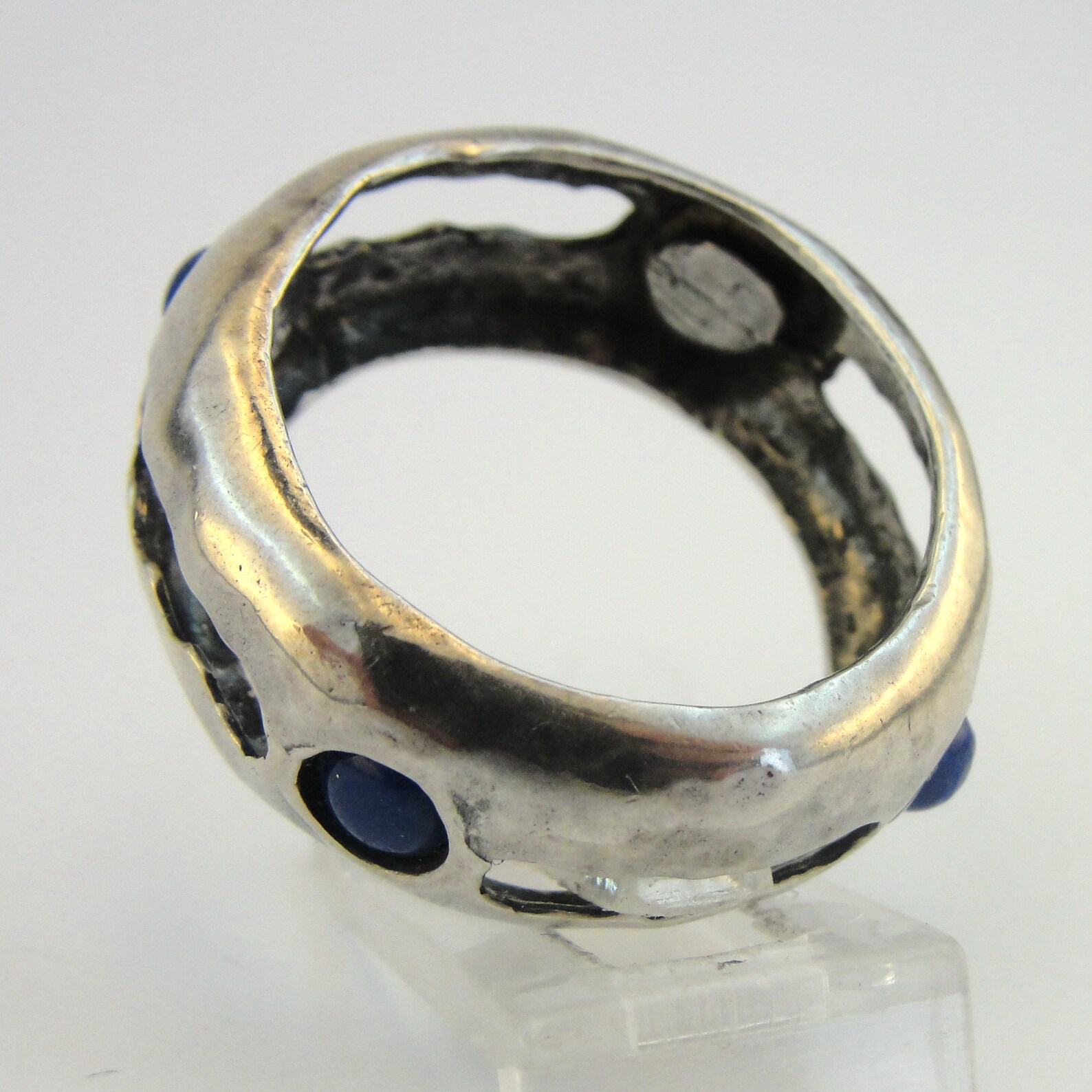 Lapis Ring 925 Sterling Silver Lapis Band Size 10 Silver - Etsy
