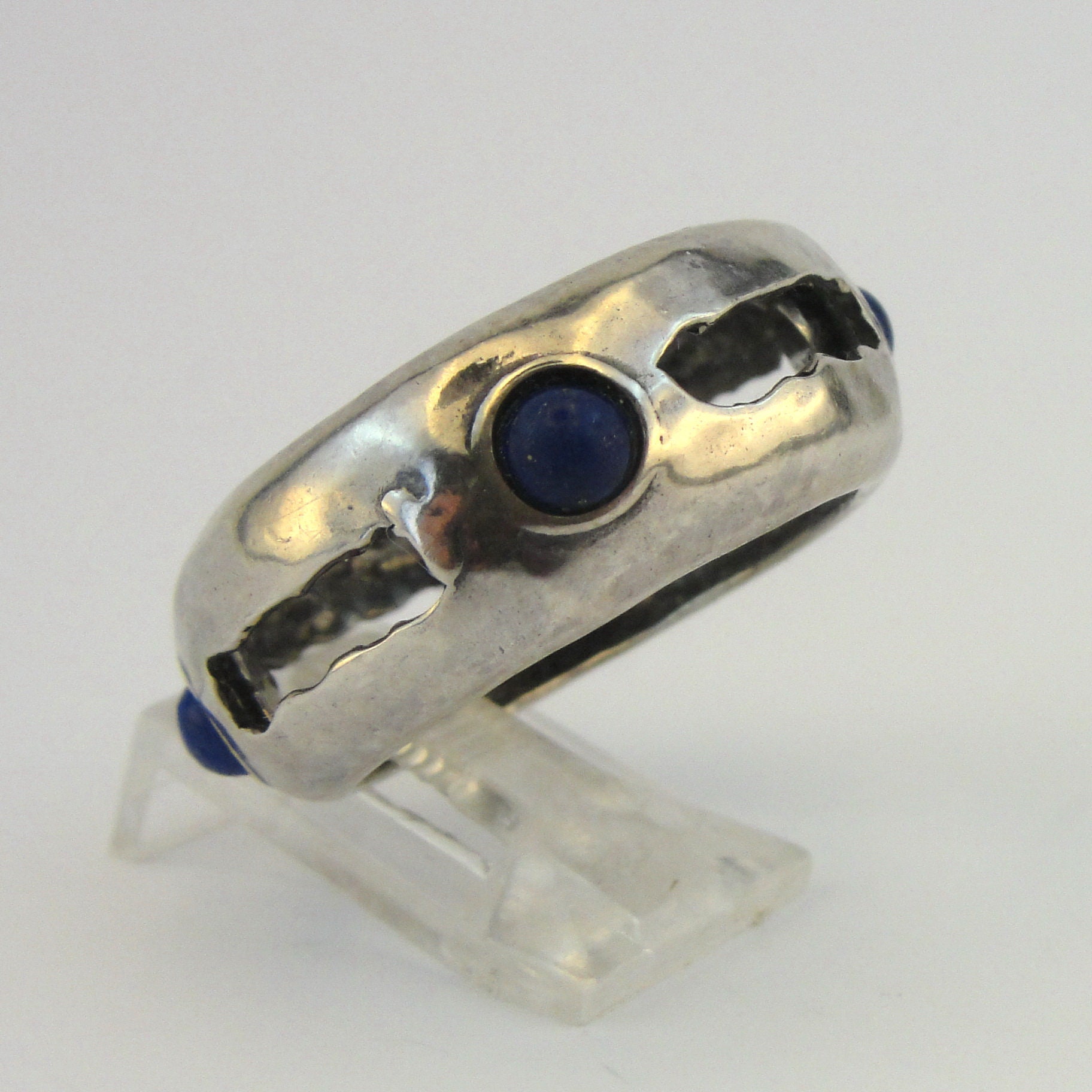 Lapis Ring 925 Sterling Silver Lapis band size 10 Silver | Etsy