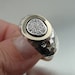 CZ Silver and Gold Ring, 925 Sterling Silver and 9k Rose Gold Ring ...
