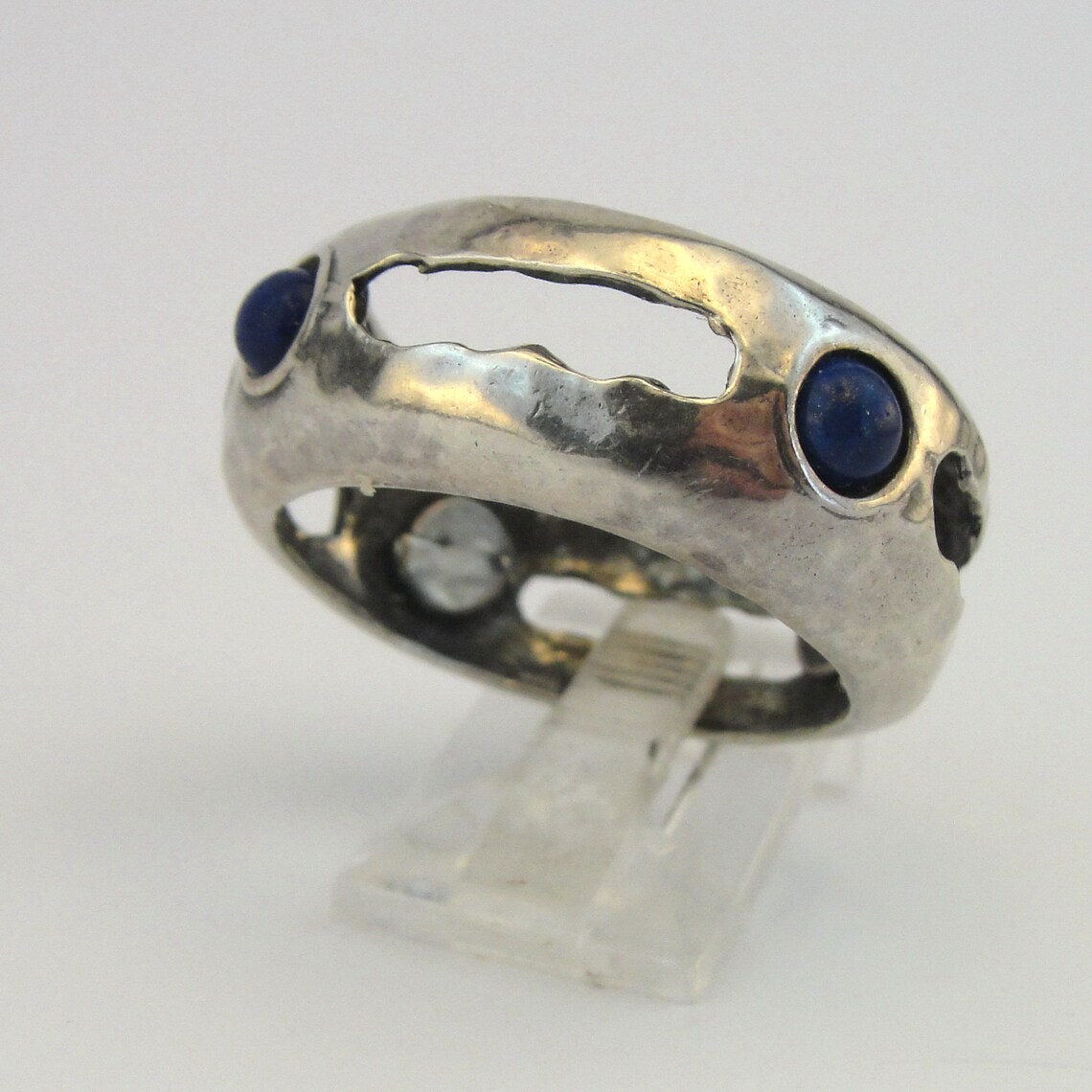 Lapis Ring 925 Sterling Silver Lapis Band Size 10 Silver - Etsy