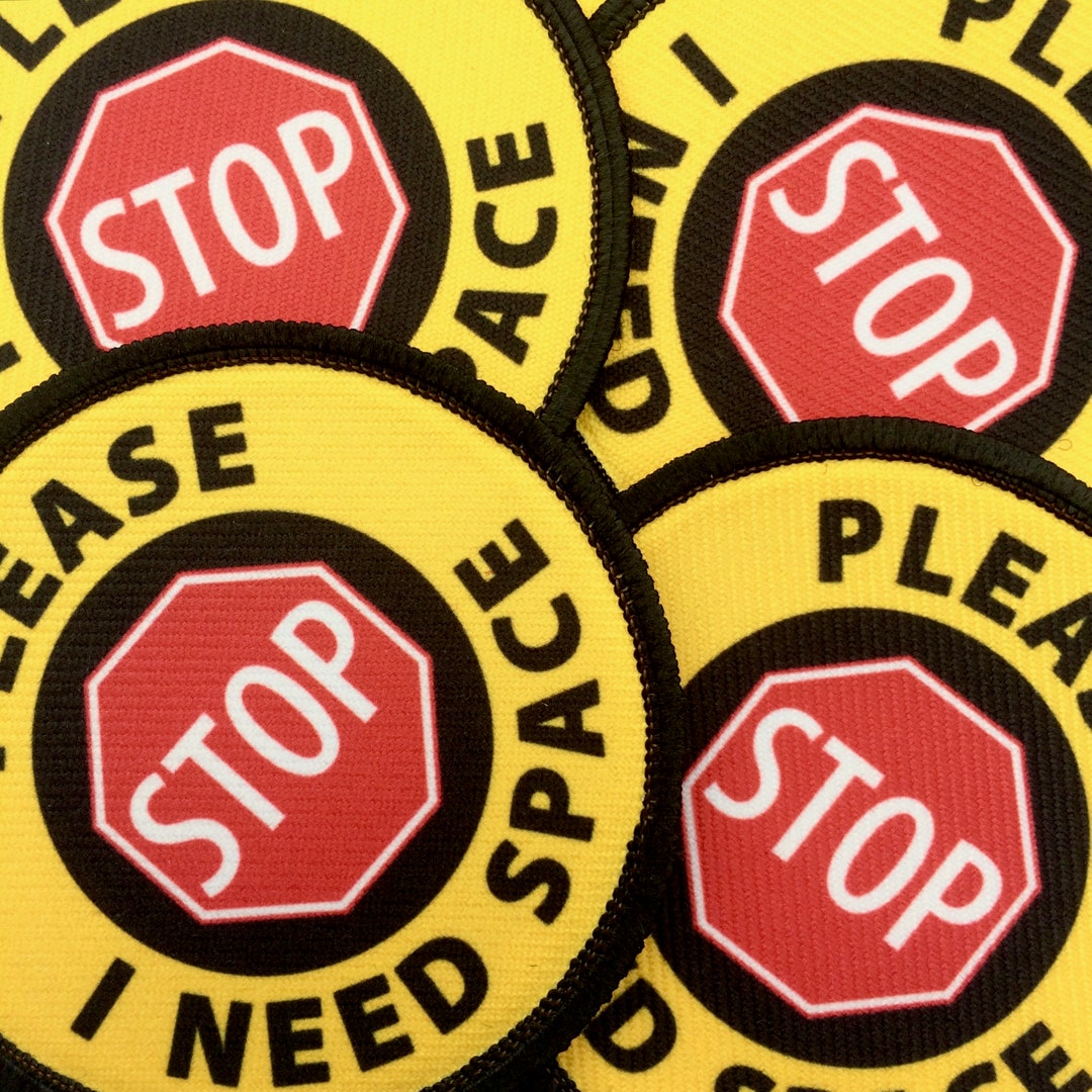 Anxious Dog Need Space Anti Social Dog Patch | SEW-ON or With VELCRO ...