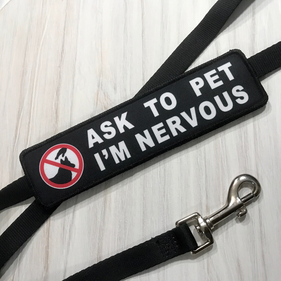 Nervous Dog Tab Rescue Please Do Not Pet Double Sided Clip | Custom Dog ...