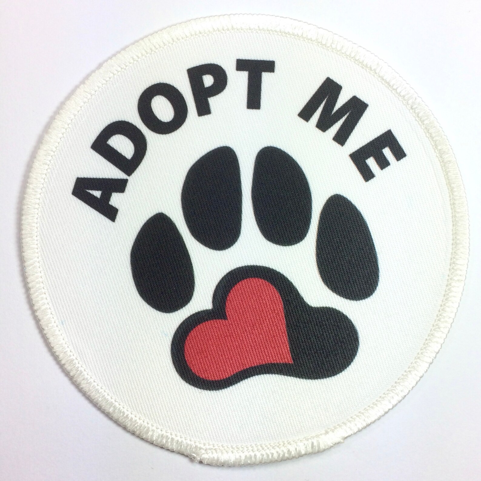 Adopt Me Patch Pet Adoption Paw Print Heart Rescue Shelter - Etsy