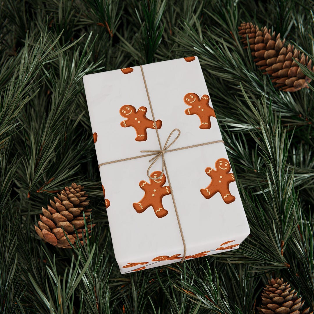 Gingerbread Man Wrapping Paper Christmas Gifts - Etsy