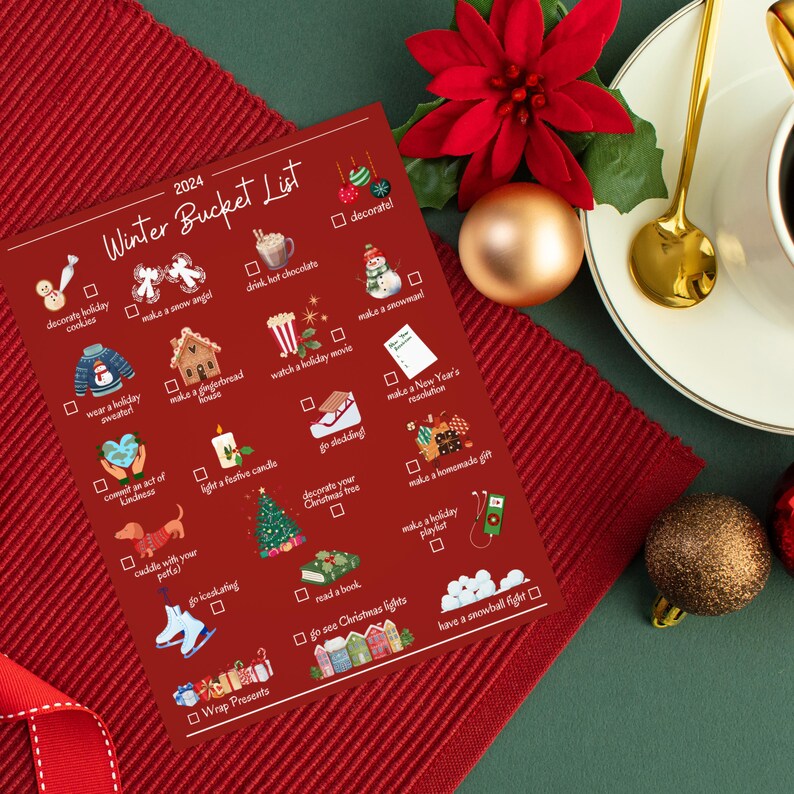 Winter Bucket List December 2024 - Etsy