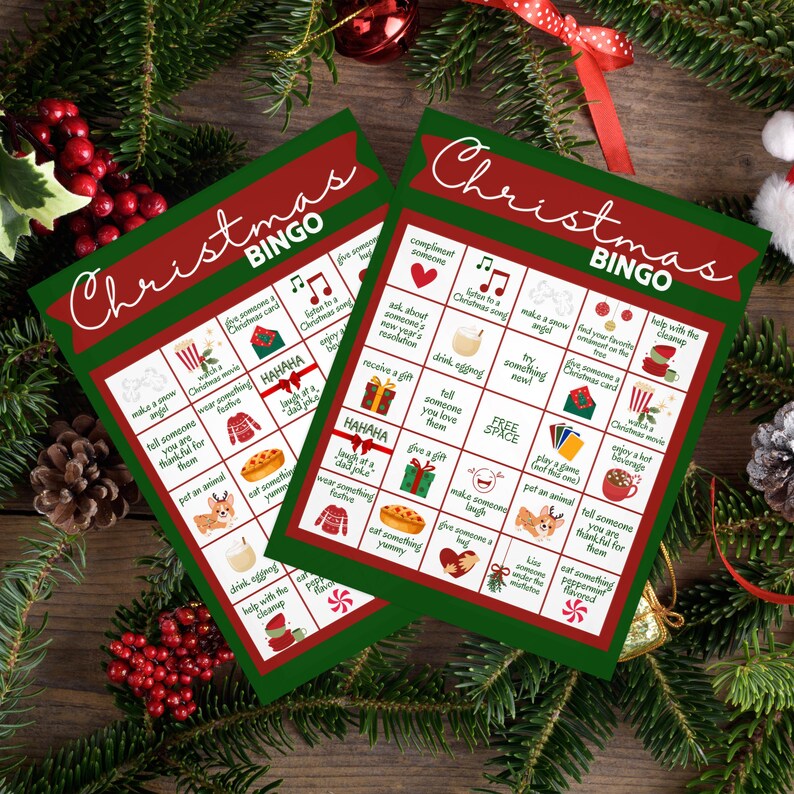 Christmas Bingo Family Game 2024 - Etsy