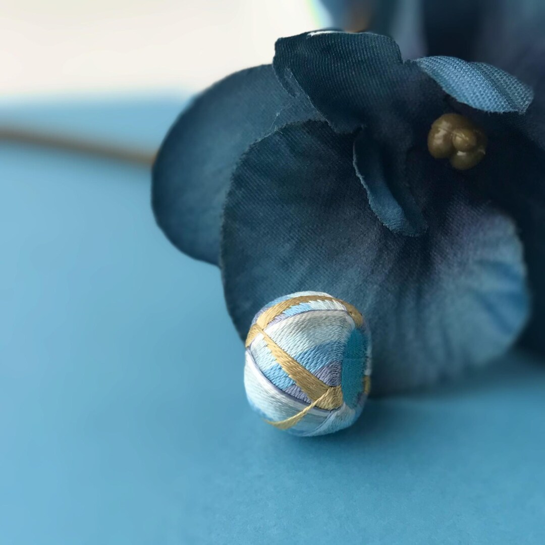 Silk Thread Necklace, Japanese Embroidery, Yubinuki Jewelry, Thimble ...