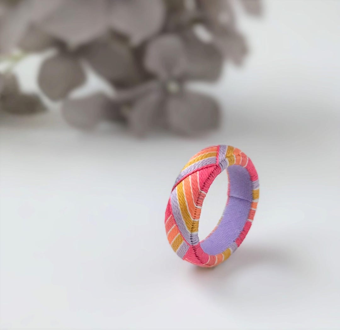 Kaga Yubinuki Ring, Japanese Thimble Ring, Handmade Embroidered Ring ...