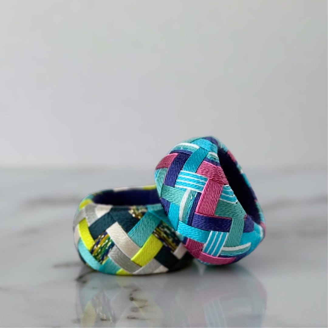 Sashiko Thimble – Kaga Yubinuki, Woven Pattern Japanese Thimble Pendant ...
