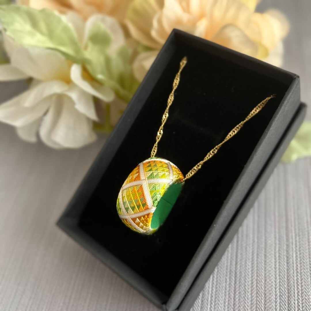 Necklace Based on the Traditional Japanese Thimble kaga Yubinuki ...