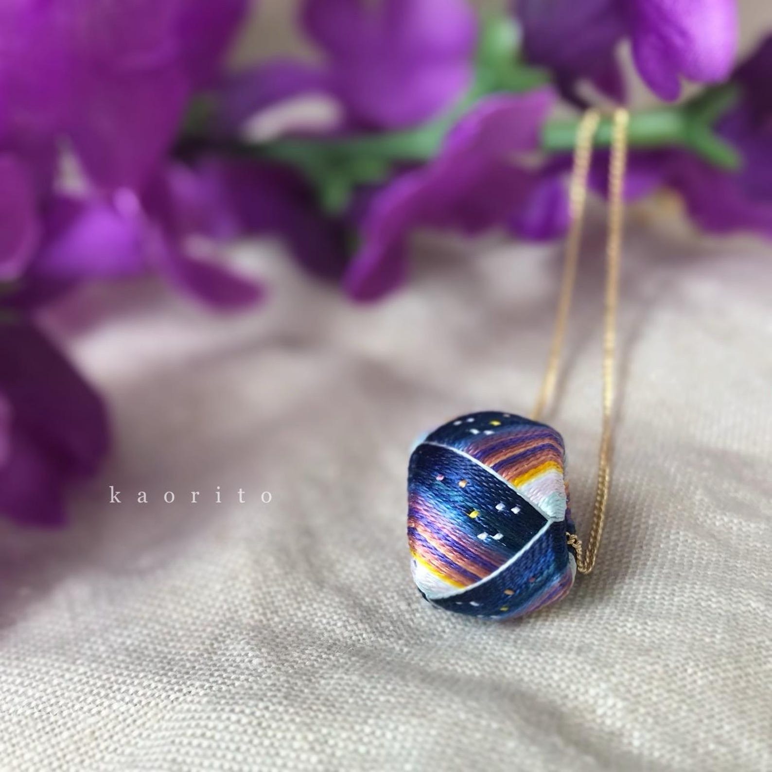 Japanese Thimble Collection, Silk Thread Necklace, Special Gift for Her ...