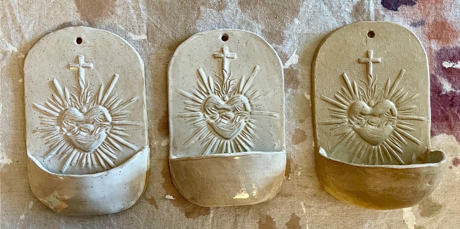 Handmade Sacred Heart Holy Water Font – Ceramic Catholic Decor - Etsy